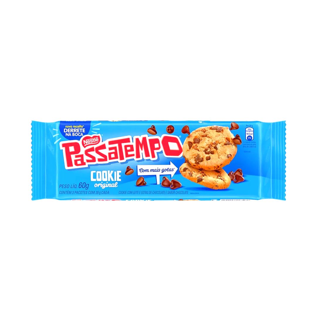 Passatempo Cookie com Gotas de Chocolate 60g - Loja de Cestas e ...